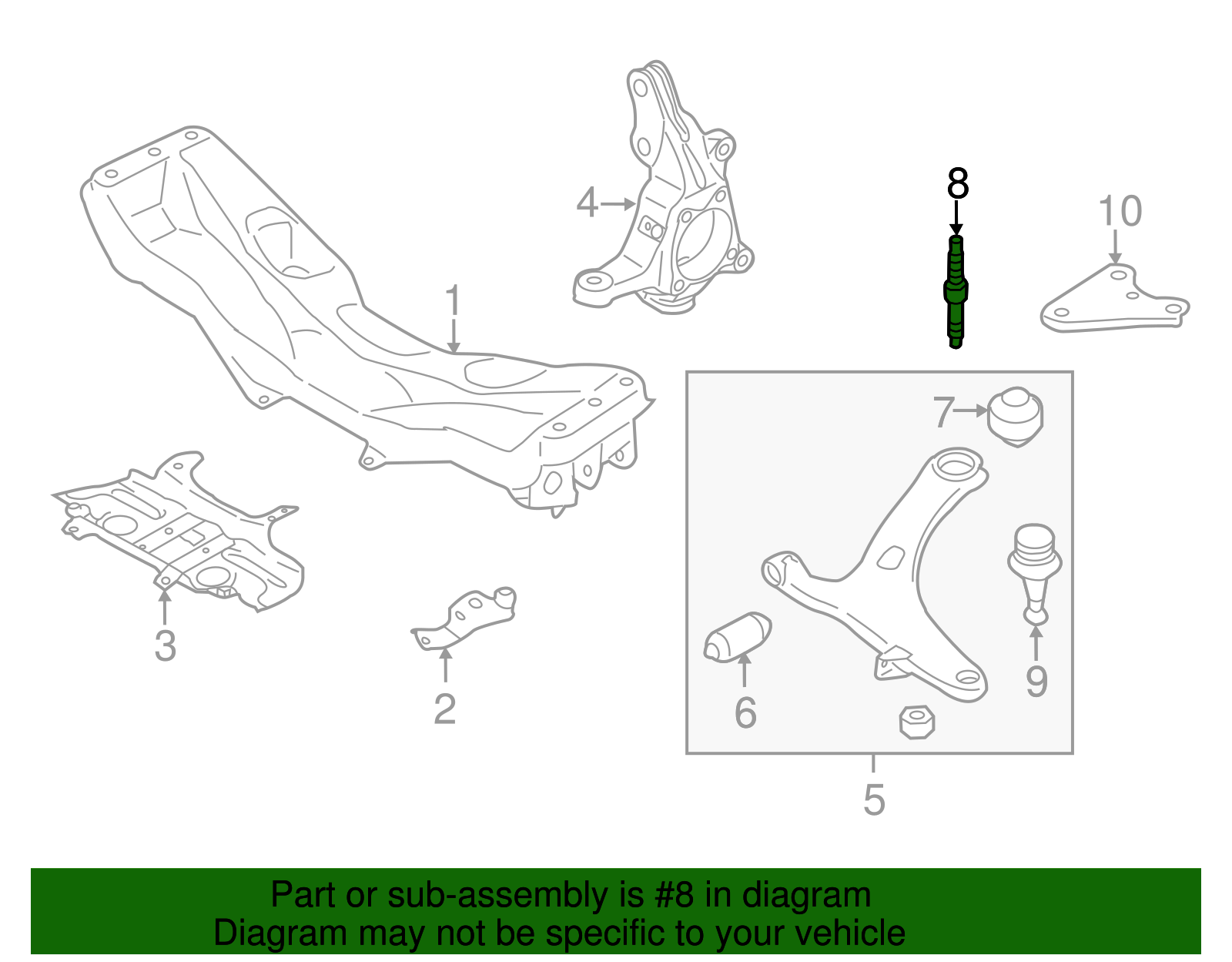 901370010 - 2012-2018 Subaru - Lower Control Arm Bolt | Subaru Parts Deals