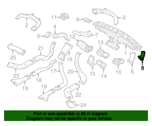 Genuine Defroster Nozzle for 2011-2018 Volvo | Part# 39804141 | Over 30 ...