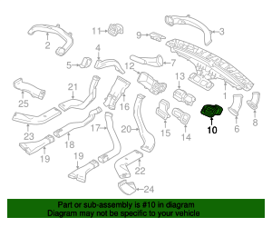 2011-2018 Volvo Dashboard Air Vent 31393996 | AutoNationParts.com