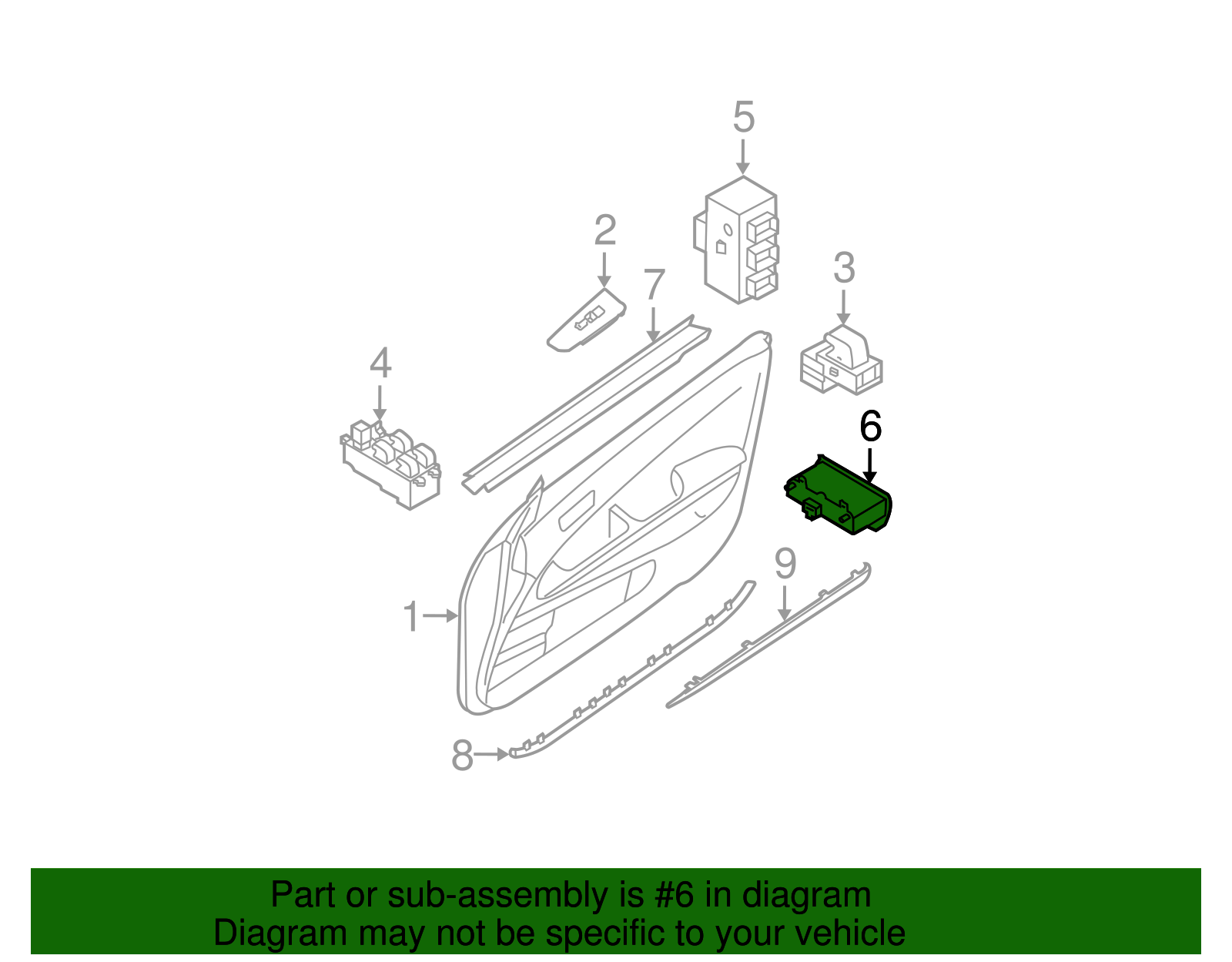 2004-2008 Nissan Maxima Trunk Lid Switch 25380-7Y000 | Nissan Parts Central