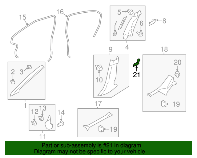 Sill Trim Cover - Subaru (94053AL100) | Xtreme VW Parts