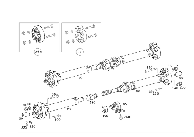 203-410-58-06 - Propeller Shaft 1998-2005 Mercedes-Benz | Mercedes-Benz ...