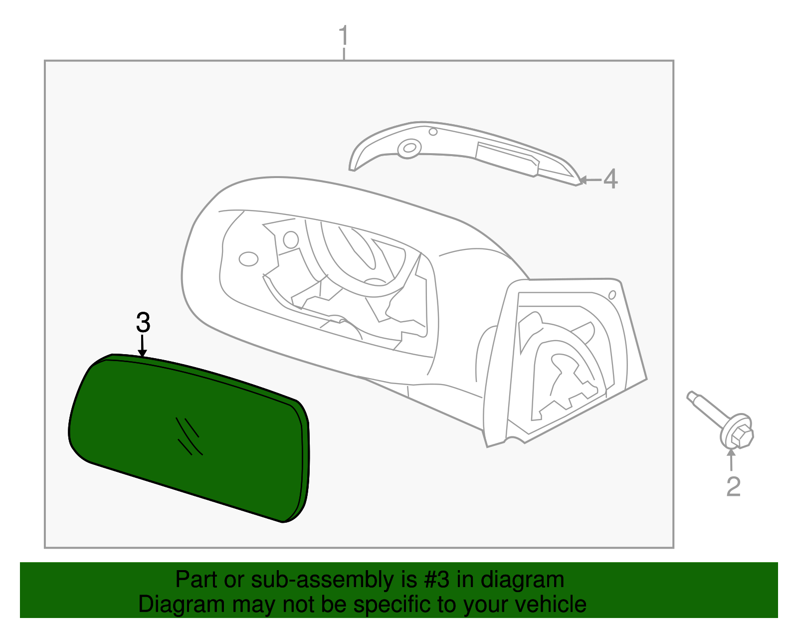 Hyundai - 87621-2S020 - Mirror Glass - 2010-2015 Hyundai Tucson | OEM ...
