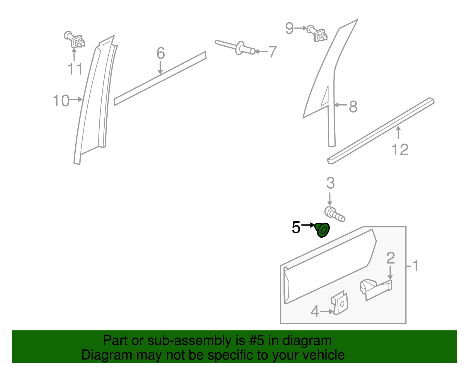 1993-2017 Volkswagen Molding Grommet 1H0-853-586 | OEM Parts Online