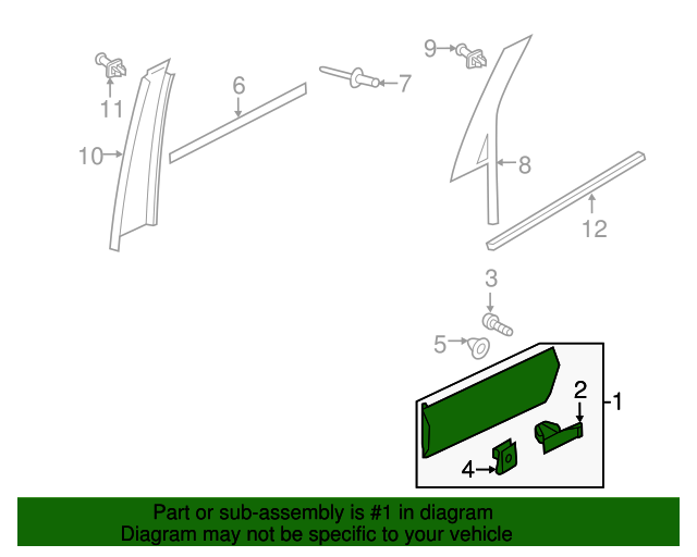 2011-2017 Volkswagen Touareg Lower Molding 7P6-854-949-H-GRU | OEM ...