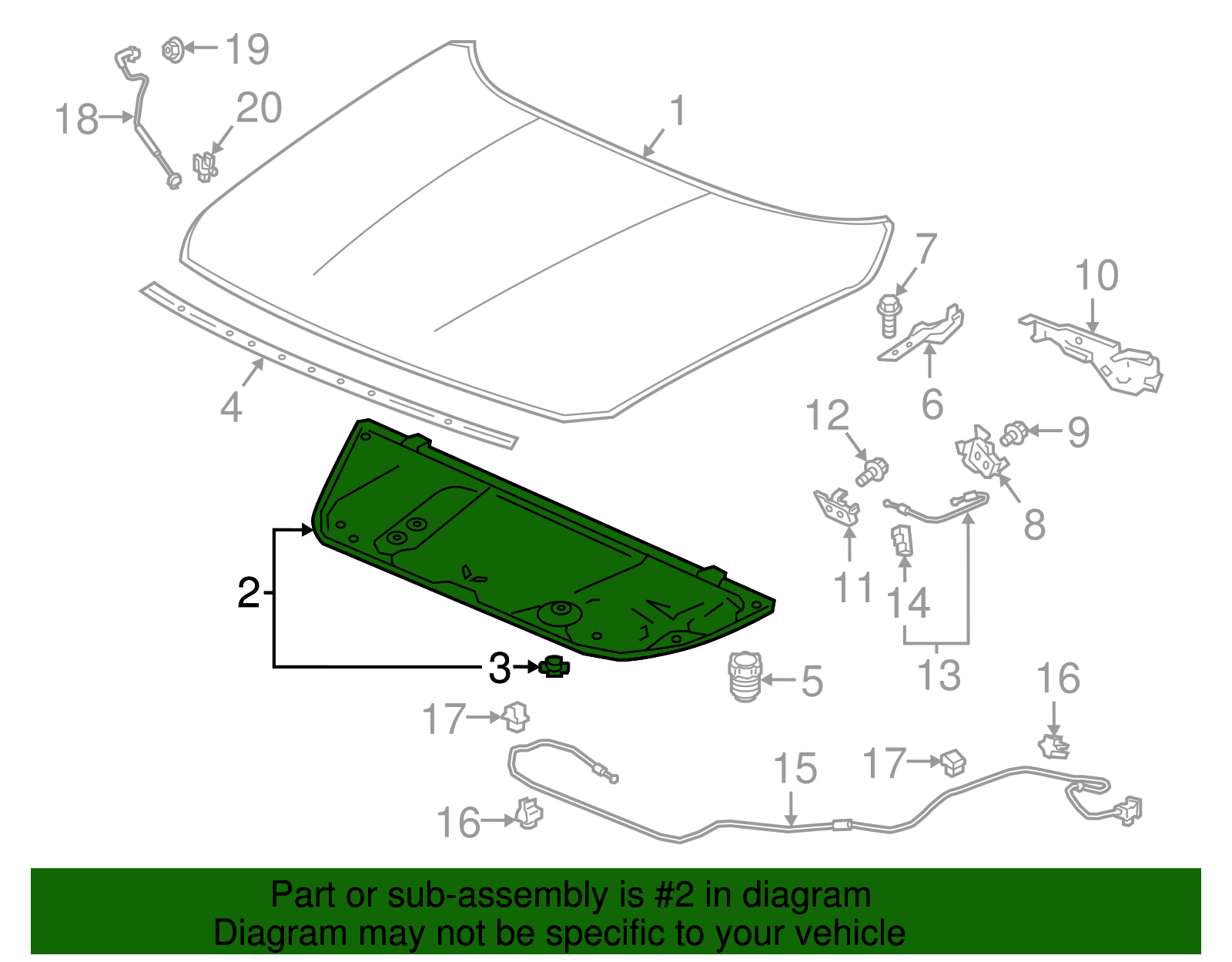 74141-TVA-A00 - 2018-2022 Honda Accord - Insulator Hood | All Discount ...