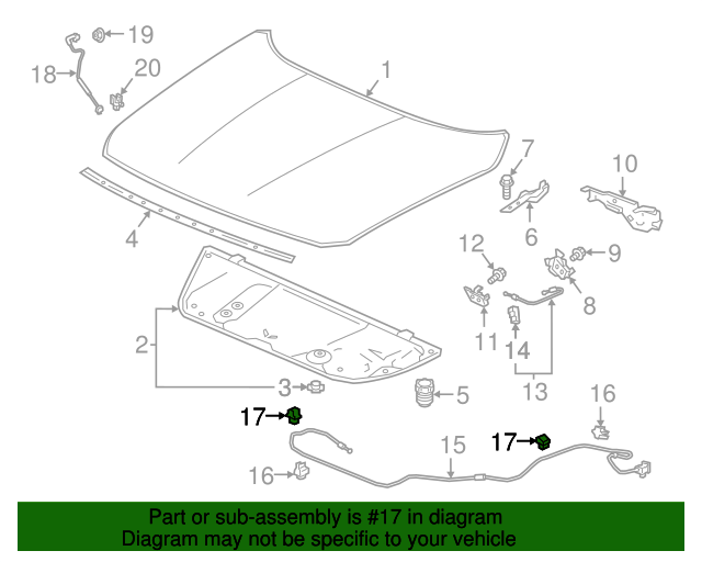 OEM 1988-2020 Honda Clip, Fuel Lid Opener 90684-SD4-003 | Majestic ...