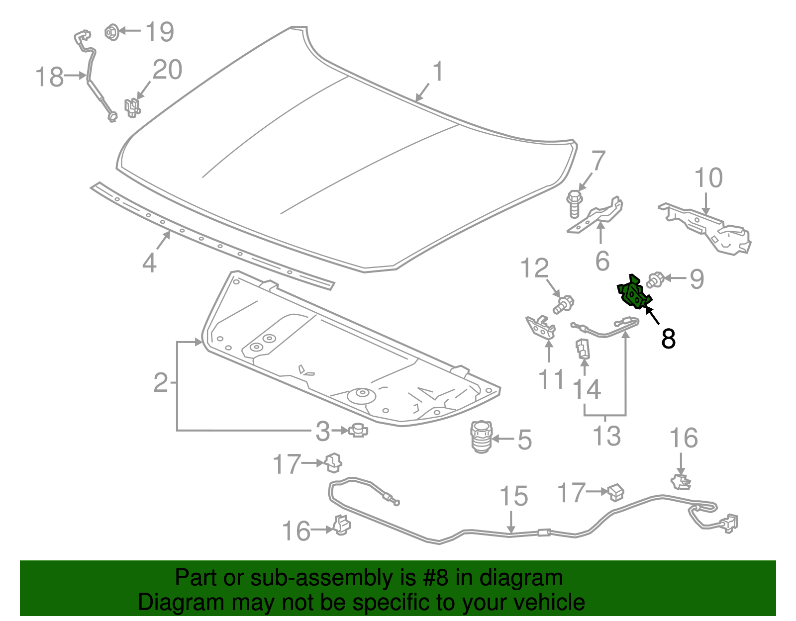 74120-TVA-A01 - Lock 2018-2022 Honda Accord | Honda Parts Online