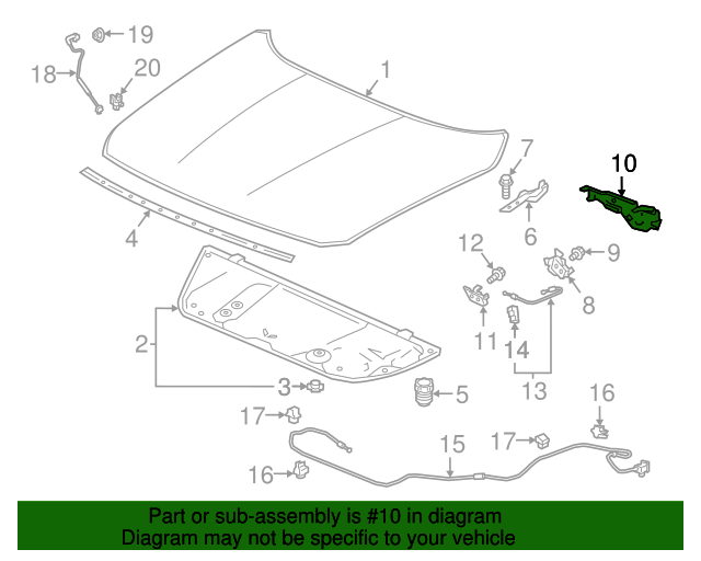 74135-TVA-A00 - Baffle, Hood Lock - 2018-2020 Honda Accord | Genuine ...