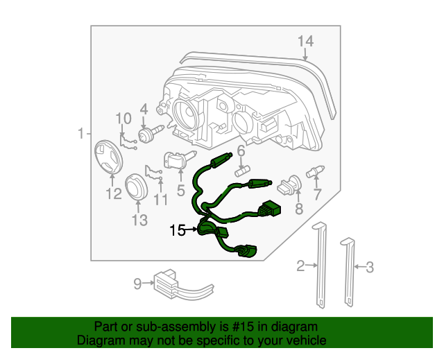 30796890 - Headlight Wiring Harness 2005-2014 Volvo XC90 | AutoNation Parts