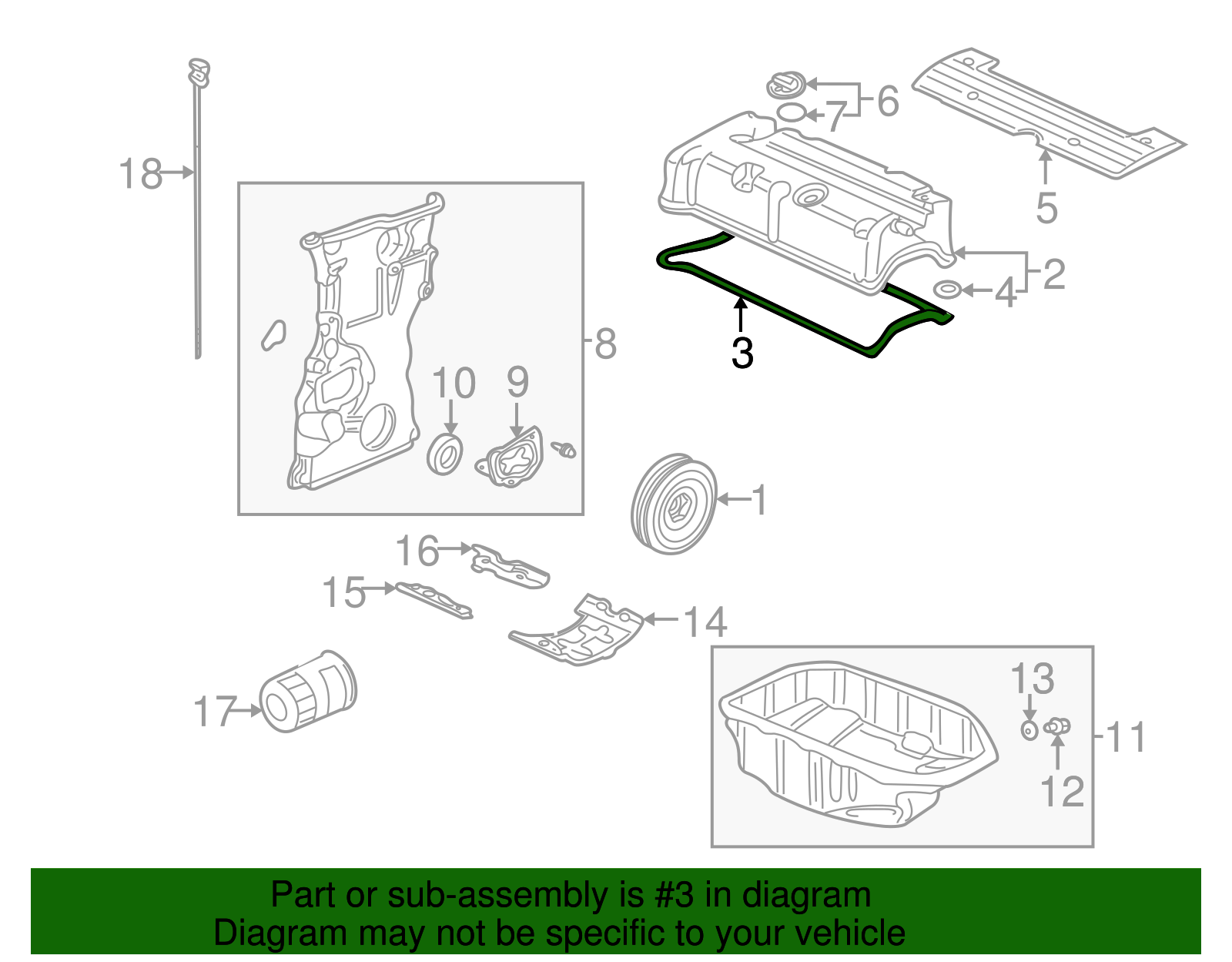 2002-2011 Honda Gasket 12341-RTA-000 | Retail Performance Auto Parts