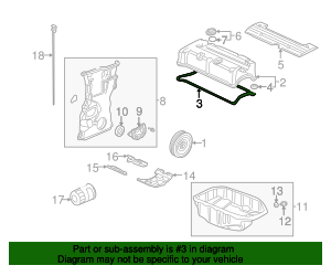 2002-2011 Honda Gasket, Cylinder Head Cover 12341-RTA-000 | OEM Parts ...