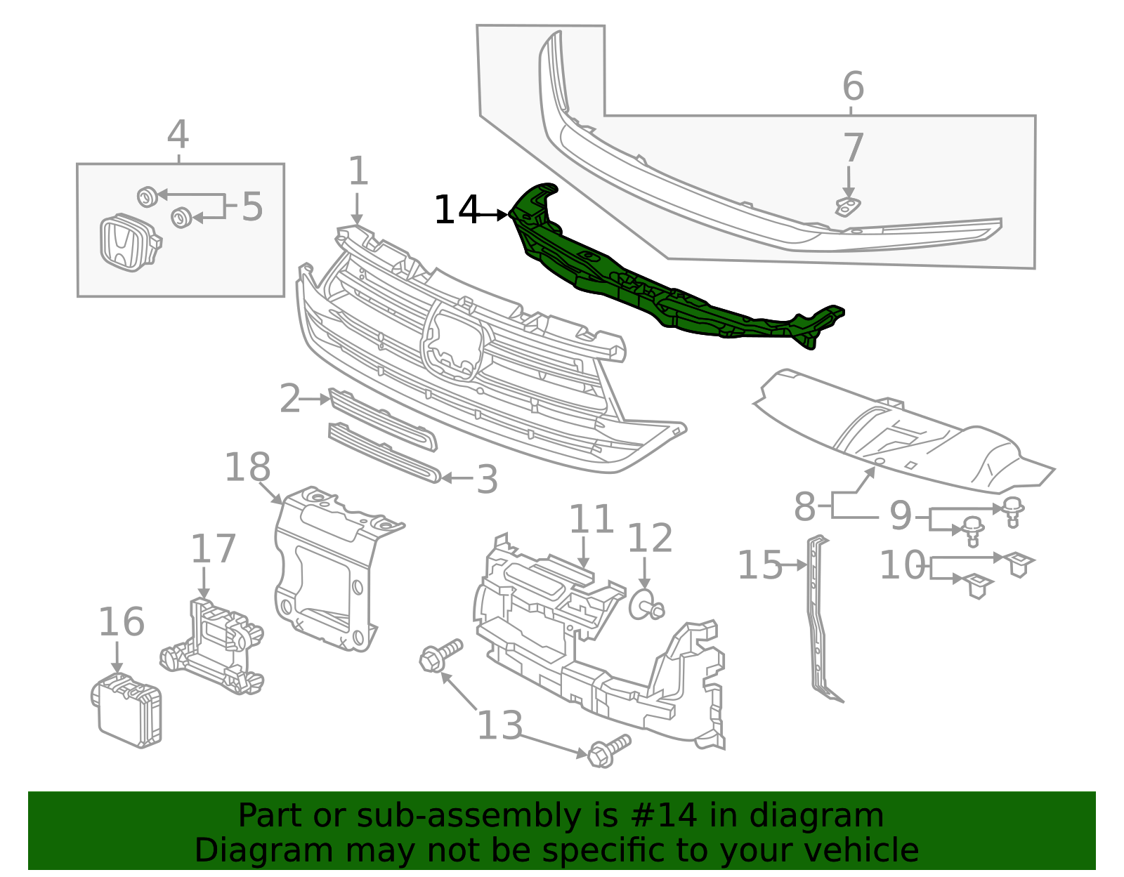 71160-THR-A50 - 2021-2024 Honda Odyssey - Upper Beam | Genuine Honda Parts