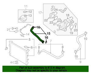 2010-2021 Hyundai Water Inlet Pipe 25460-2G201 | OEM Parts Online