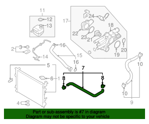 25411-2S100 - Upper Hose - 2010-2013 Hyundai Tucson | World OEM Parts ...