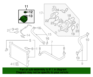 25430-2S000 - Engine Coolant Reservoir 2010-2013 Hyundai Tucson ...