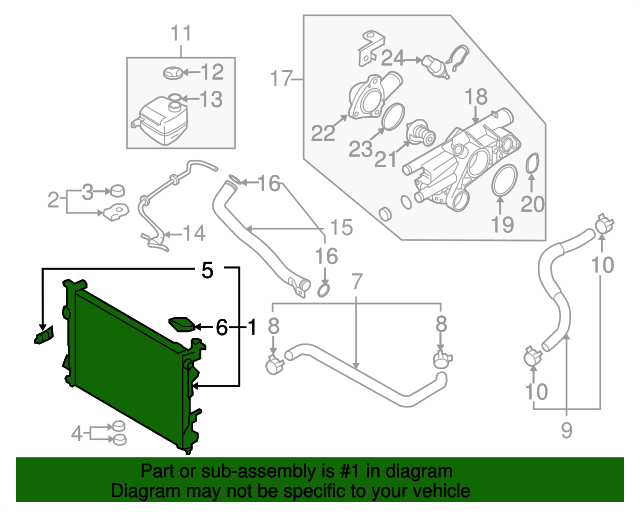 2010-2015 Hyundai Tucson Radiator Assembly 25310-2S650 | OEM Parts Online