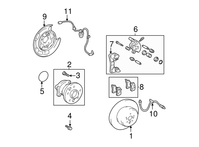 1992-2003 Lexus Hub & Bearing 42450-33010 | OEM Parts Online
