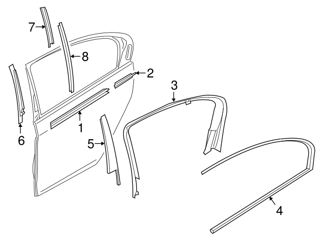 51-35-7-437-858 - Door Reveal Molding 2016-2022 BMW | AutoNationParts.com