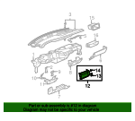 2009-2024 GM Black Instrument Panel Trim Pad with Tray and Retainers ...