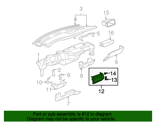 25864158 - Trim Pad 2003-2008 GM | AutoNationParts.com