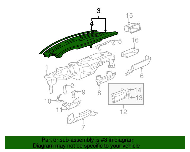 84542280 GM Upper Pad | GM Parts Store