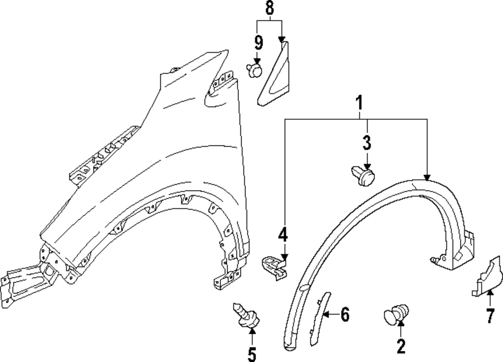 2022-2024 Mitsubishi Eclipse Cross Rear Molding 7400A718HA | Mitsubishi ...