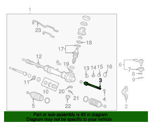 2000-2005 Hyundai Accent Inner Tie Rod 57755-25000 | OEM Parts Online