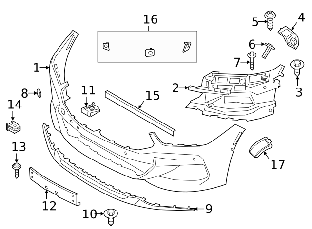 51115A1A1A5 - License Bracket - 2019-2024 BMW | BMW OEM Parts Store
