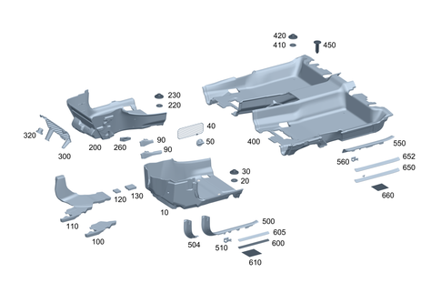 Floor Covering, Entrance Trim and Footrest in Driver Compartment for ...
