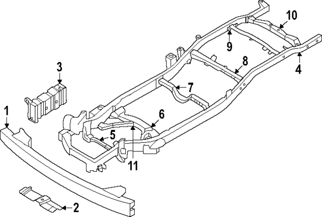 2024 Nissan Frontier Cross-Member 50130-9BU2A | Burien Nissan Parts