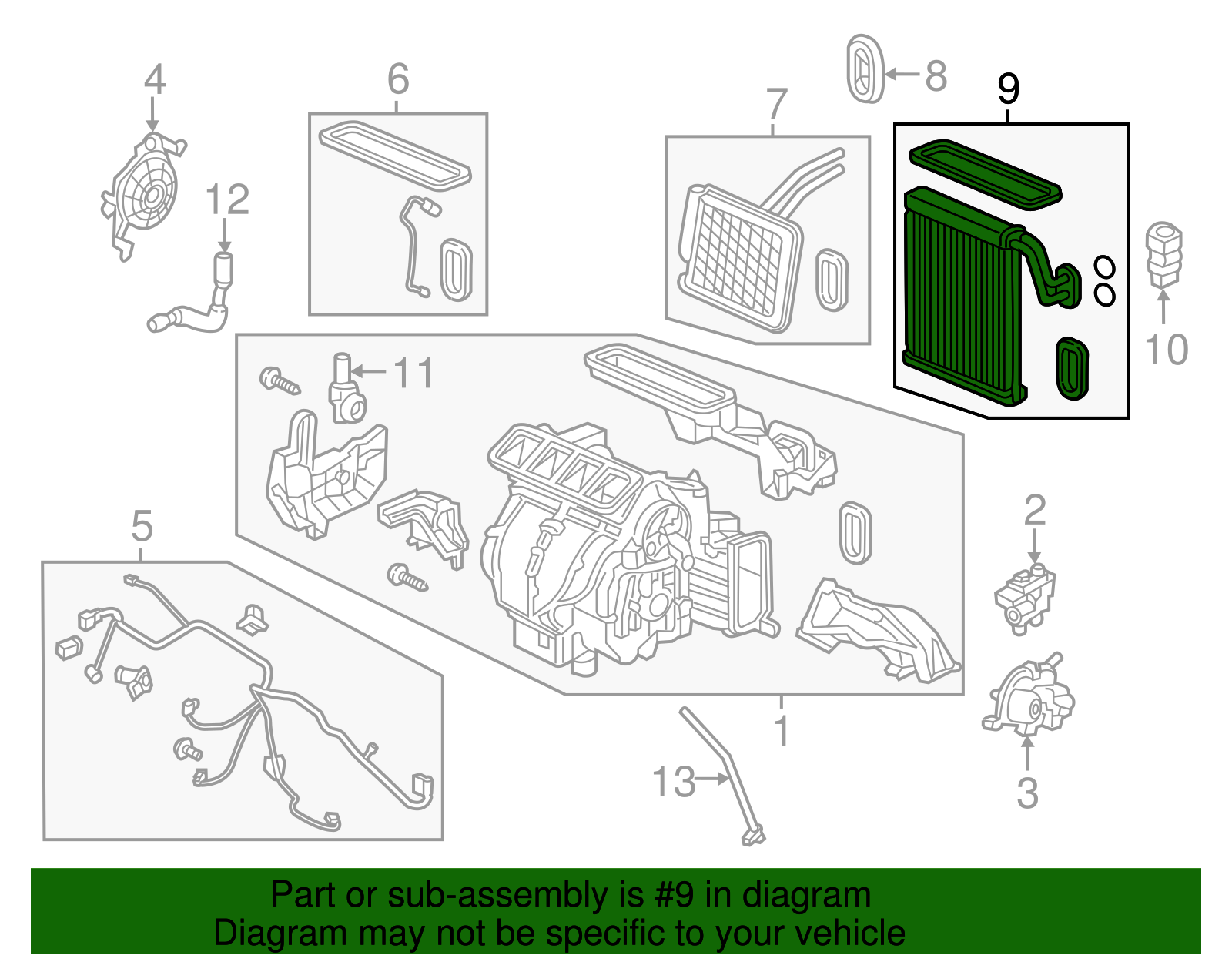 80211-TBA-A12 - Evaporator | Honda Parts Cheap