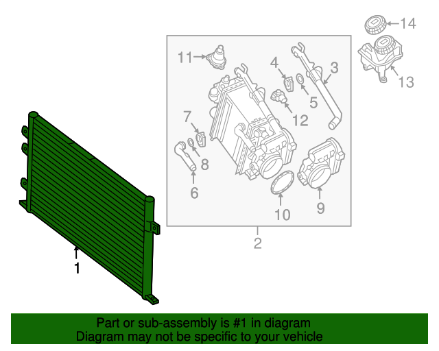 463-501-02-00 - Auxiliary Radiator 2016-2018 Mercedes-Benz | Mercedes ...