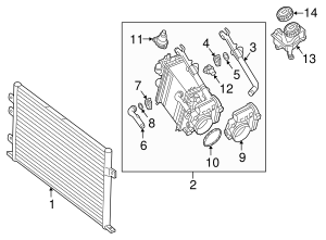 2016-2018 Mercedes-Benz Auxiliary Radiator 463-500-43-00-64 | MB Parts ...