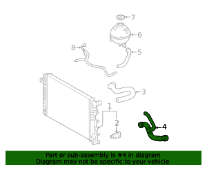 2014-2022 Mercedes-Benz Lower Hose 906-501-14-82-64 | MB OEM Parts