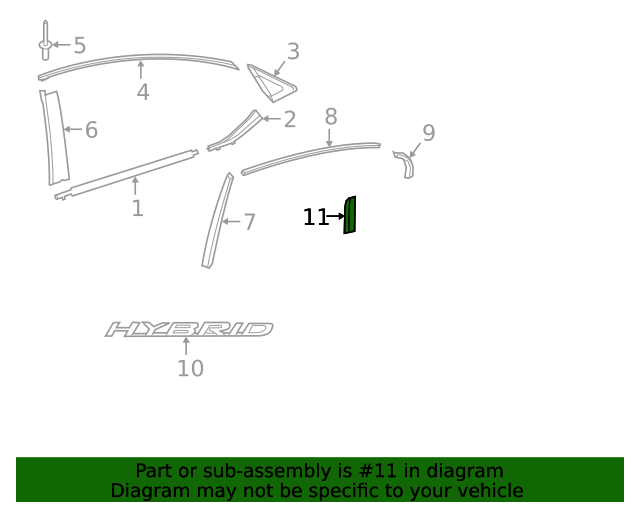 67857-06080 - Stone Guard For 2019-2023 Lexus | Lexus OE Parts