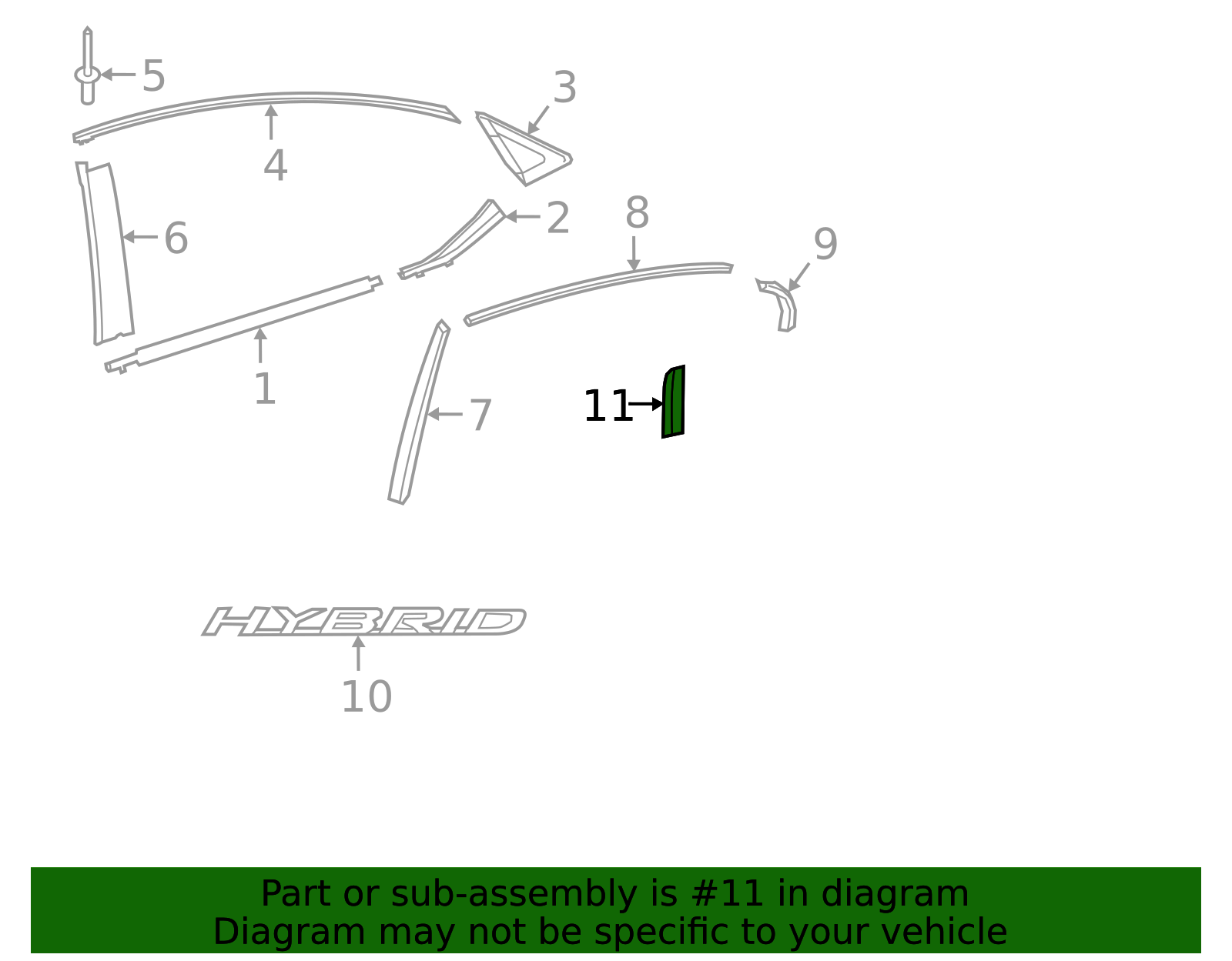 67857-06080 - Stone Guard For 2019-2025 Lexus | Lexus OE Parts