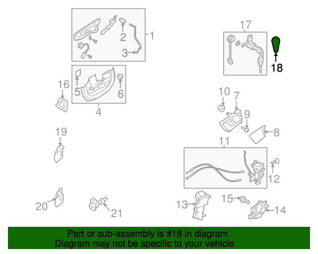 1998-2008 Subaru Keyless Entry Transmitter 88036XA010 | OEM Parts Online