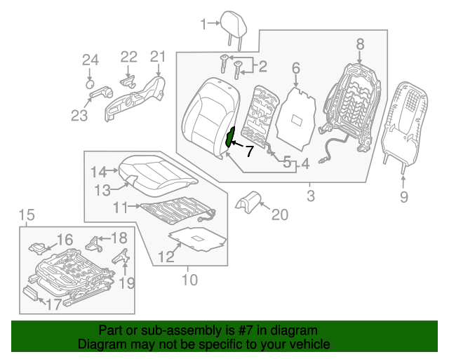 2022 Hyundai Ioniq Seat Back Cushion 88450-G2070 | AutoNationParts.com