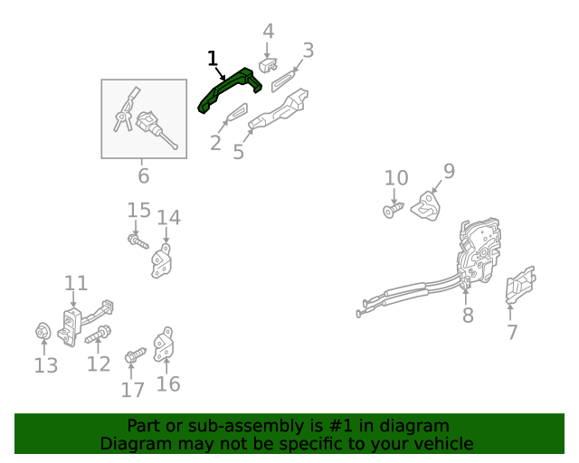 2022-2023 Hyundai Exterior Door Handle 82661-J9710 | AutoNationParts.com
