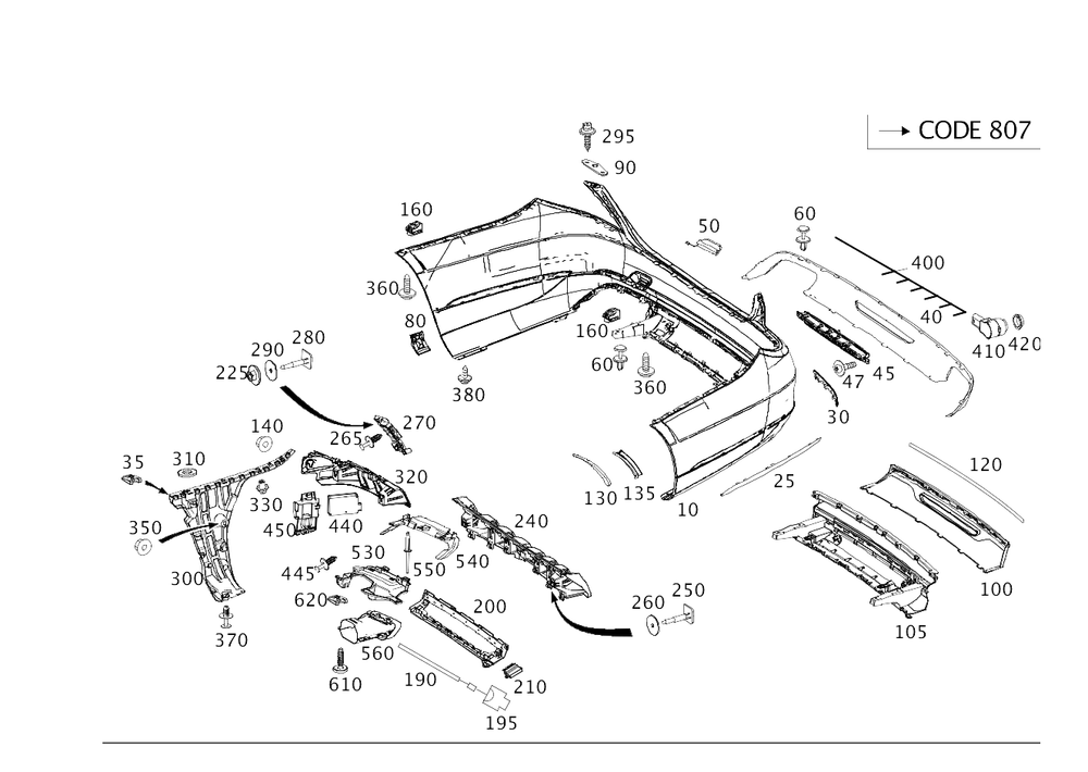 222-885-58-01 - Trim, Bumper 2014-2020 Mercedes-Benz | Mercedes-Benz ...
