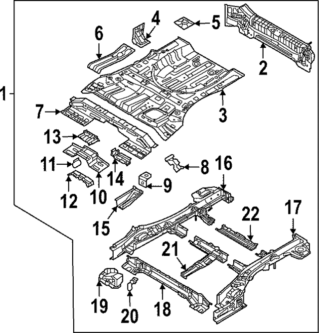 2023-2024 Kia Sportage Rail Assembly 65720-DW000 | TascaParts.com