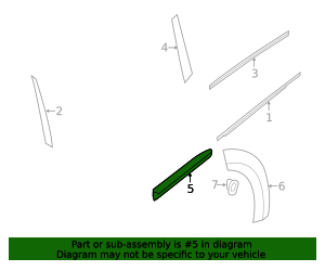 82871-9PF0A - Lower Molding - 2013-2019 Nissan Pathfinder | Conicelli ...