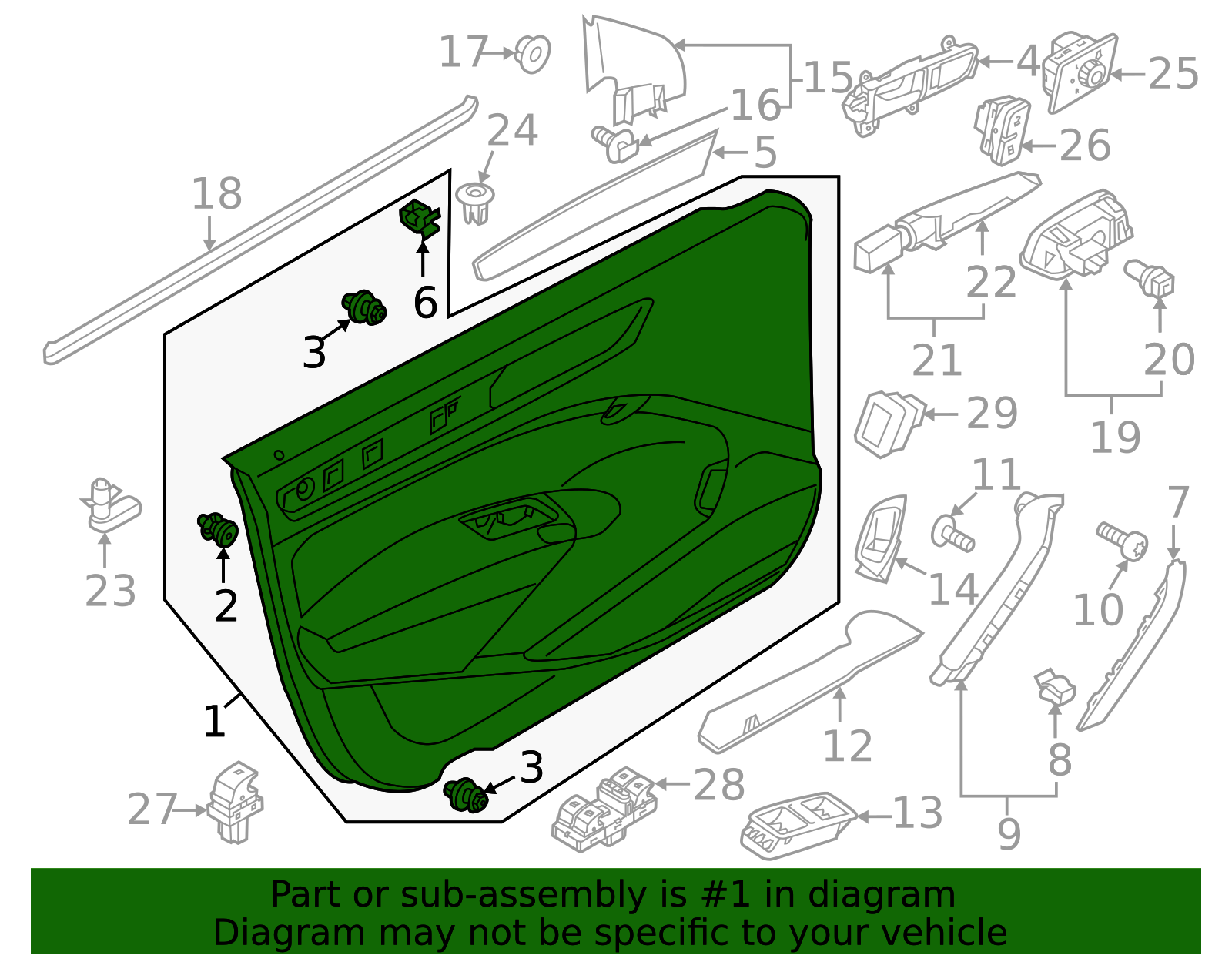 2020-2022 Volkswagen Passat Door Trim Panel 561-867-012-J-WTP | VW ...