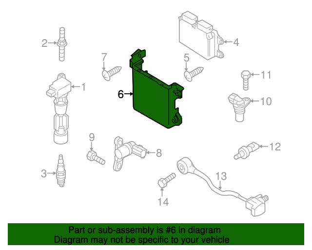 2004-2015 Mazda PCM Bracket LFL7-18-786A | TascaParts.com