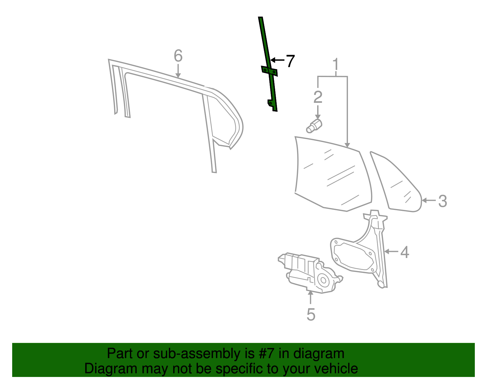 2005-2010 Volkswagen Jetta Window Regulator Rail 1K5-839-407-K-03C ...