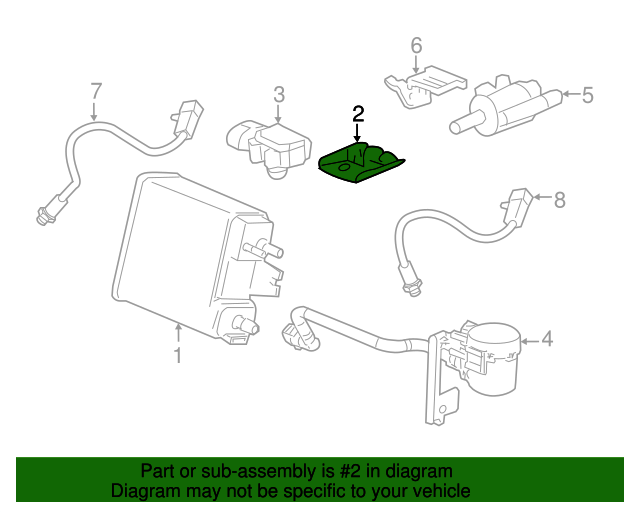 2004-2019 GM Vapor Canister Bracket 15100034 | TascaParts.com