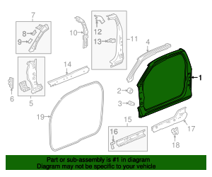 2015-2021 GM Uniside Assembly - Driver's Side (LH) 23452460 ...