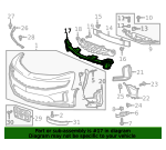 2019-2024 Chevrolet Camaro Front Bumper Fascia Energy Absorber 84112320 ...