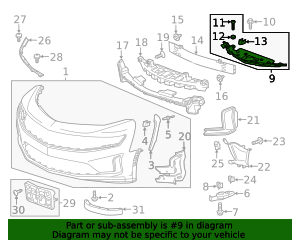 2016-2024 Chevrolet Camaro Support (Replaced Part Number 84034563 ...